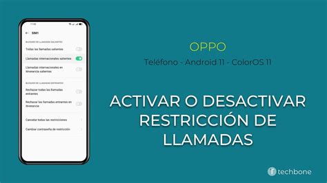 Activar o desactivar la Restricción de Llamadas Oppo Android 11