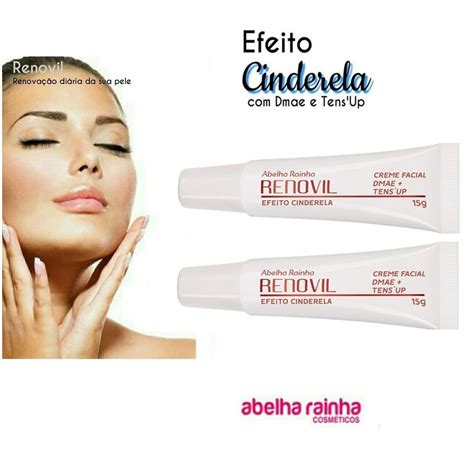 Kit 2x Creme Facial Efeito Cinderela Dmae Tens Up Abelha Rainha