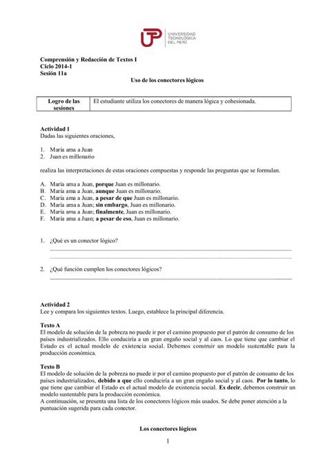 PDF El Uso De Los Conectores Logicos DOKUMEN TIPS