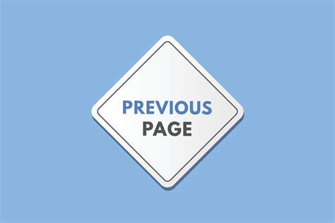 Previous Page Text Button Previous Page Sign Icon Label Sticker Web