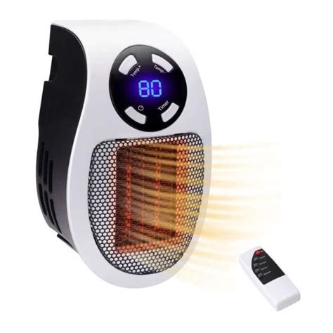 Chauffage Enfichable 500 W Mini Radiateur Soufflant Électrique Portable