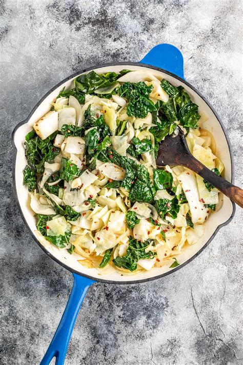 Sautéed Cabbage and Kale Recipe Cast Iron Keto
