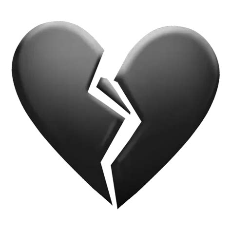Black Broken Heart Discord Emoji