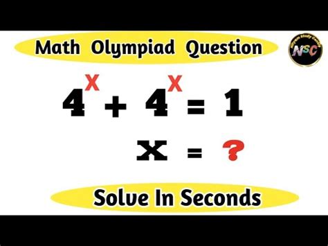 Exponential Equation How To Solve This Math Olympiad Question