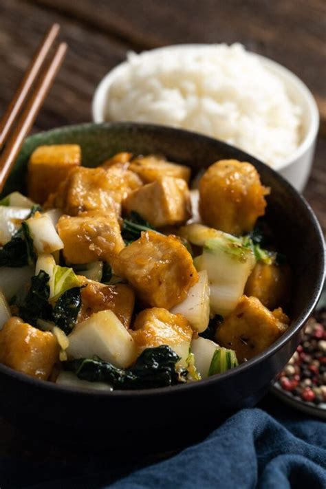 Sichuan Tofu Bok Choy Stir Fry Recipe The Wanderlust Kitchen