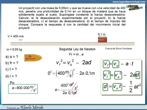 IMPULSO Y CANTIDAD DE MOVIMIENTO Ejercicio 1 YouTube