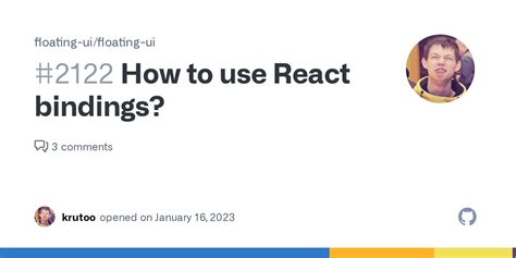 How To Use React Bindings Issue 2122 Floating Ui Floating Ui GitHub