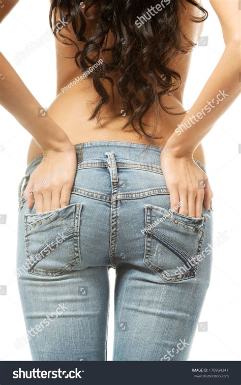Fit Female Butt Jeans Isolated On Stock Photo 170964341 Shutterstock