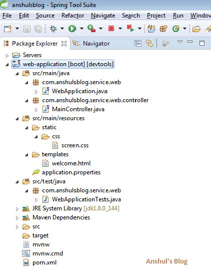 anshul s blog create your first spring boot web application with maven and thymeleaf 4 steps