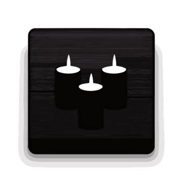 Trois Petites Bougies Noires Avec Des Bougies Lint Rieur Dun Carr