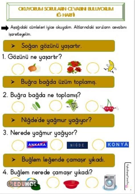Ğ Harfi Okuduğunu Anlama Etk Eduhol Ders Videoları İzle Online