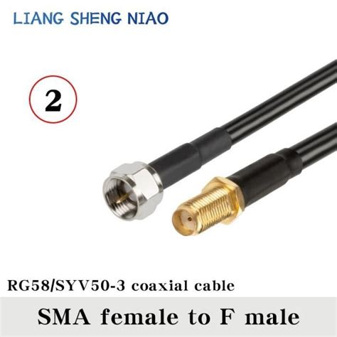 Adaptateur De Cloison F M Le Vers Sma Femelle C Ble Coaxial En Queue De