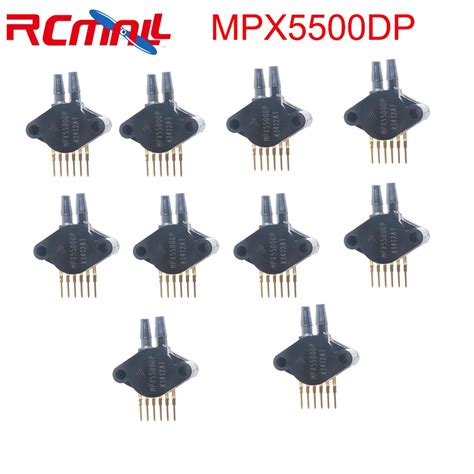 rcmall 10pcs mpx5500dp ic pressure sensor abs breakout 0 to 500 kpa sip 6 5v integrated