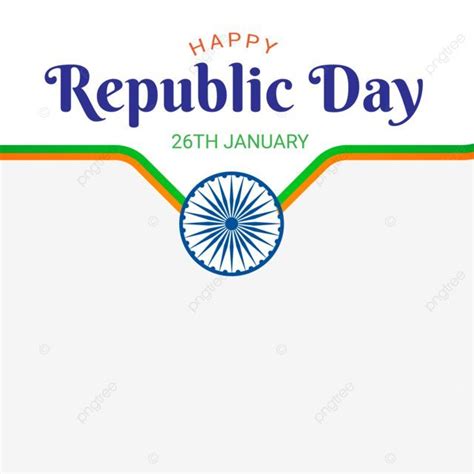 Happy Republic Day India 26 January Vector And PNG