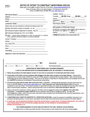 2017 2024 Form CO GWS 51 Fill Online Printable Fillable Blank