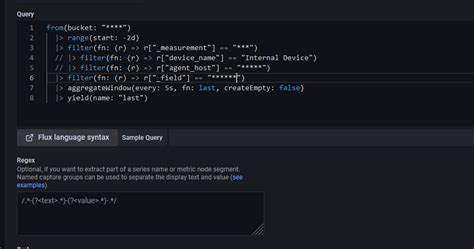Regex Isn T Working With Influxdb Variable For Creating Key Value Pairs