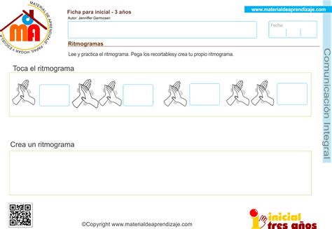 Ritmogramas 1 Comunicación integral 3 años Material de Aprendizaje