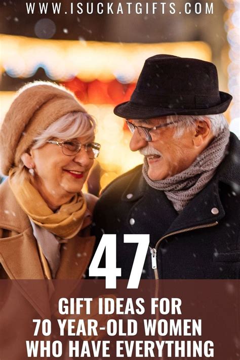 An Older Man And Woman Standing Next To Each Other With The Text 47