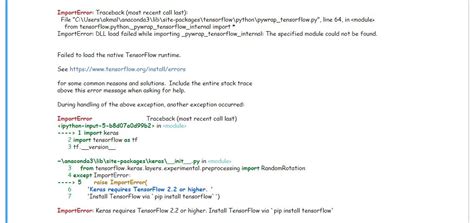 Failed To Load The Native Tensorflow Runtime Issue