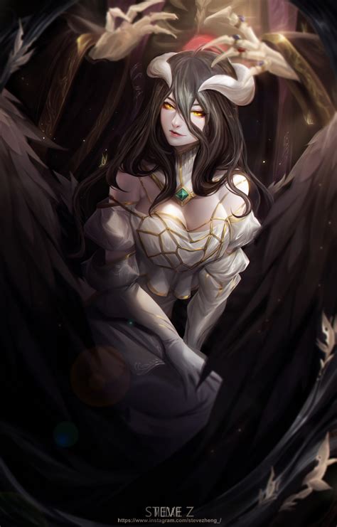 Ainz Ooal Gown Glowing Eyes Overlord Anime Artwork Fantasy Art