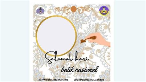 Gratis Link Twibbon Hari Batik Nasional Pilih Desain Tema Hari