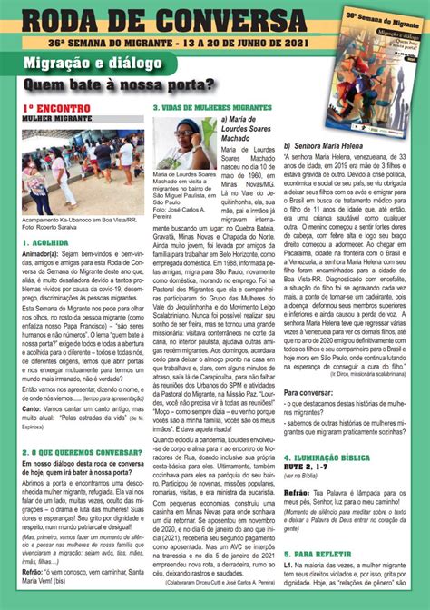 RODA DE CONVERSA SEMANA DO MIGRANTE 2021 SPM
