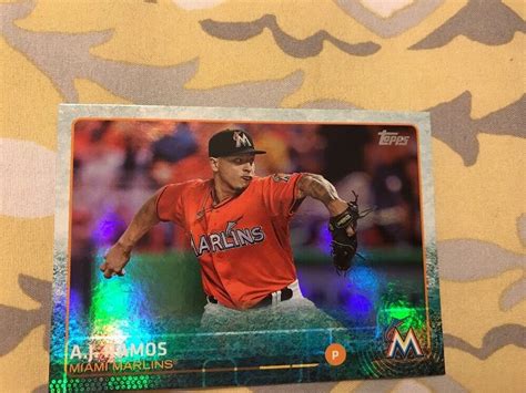 Topps Update Rainbow Foil Aj Ramos Miami Marlins Ebay