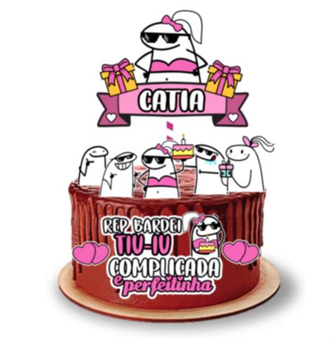Topo De Bolo Flork Menina Arquivo Digital IMPRESSIONE SHOP