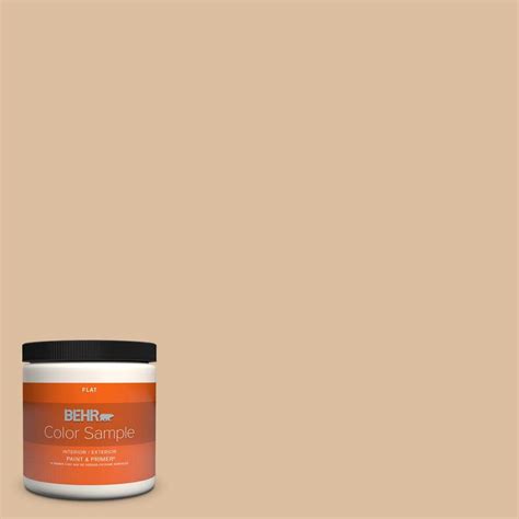 BEHR PREMIUM PLUS 8 Oz PPU4 14 Renoir Bisque Flat Interior Exterior