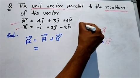 the unit vector parallel to the resultant of the vector a 4i 3j 6k and vector b i 3j 8k