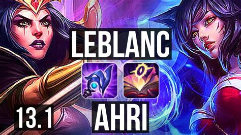 LEBLANC Vs AHRI MID 500 Games Dominating KR Diamond 13 1