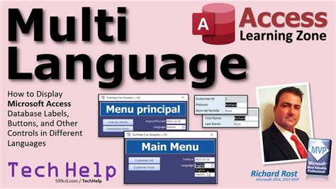 how to display microsoft access database labels buttons and other controls in multiple