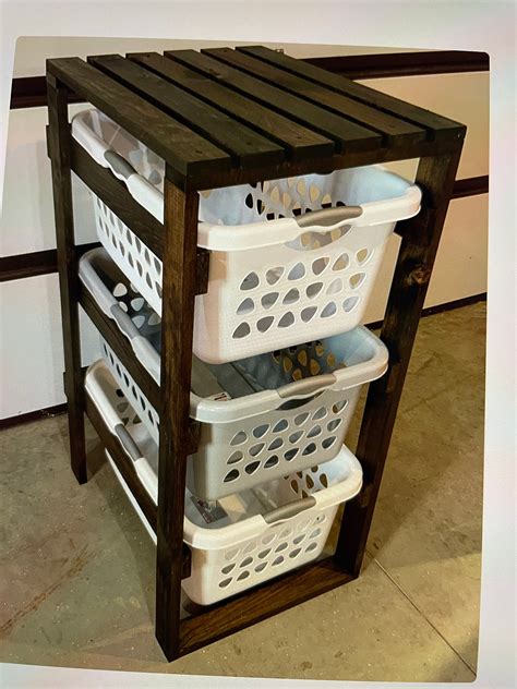 4 High Laundry Basket Holder Etsy Canada