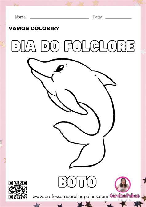 Desenho Para Colorir Tem Personagens Do Folclore Professora