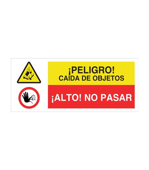 Señal combinada Atención caída de objetos Alto no pasar COFAN skrc