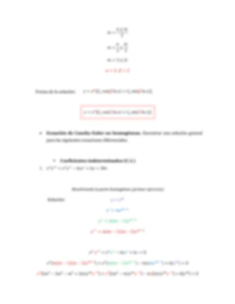 SOLUTION Ecuaciones Diferenciales De Cauchy Euler Studypool