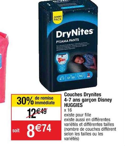 Promo Couches Drynites Ans Gar On Disney Huggies Chez Cora