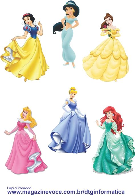 Topo para bolo As princesas Princesas Aniversário tema de