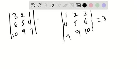 solved use the determinant theorems to find the value of each determinant left begin{array