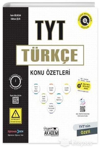 TYT Türkçe Konu Özetleri Üçgen Yayıncılık 9786257152990