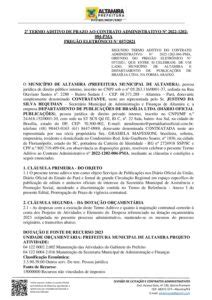 2º TERMO ADITIVO DE PRAZO AO CONTRATO ADMINISTRATIVO Nº 2022 1202 004