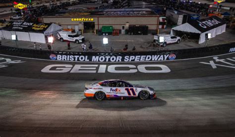 Denny Hamlin Wins Bristol Night Race Round Of 12 Set Tireball Sports