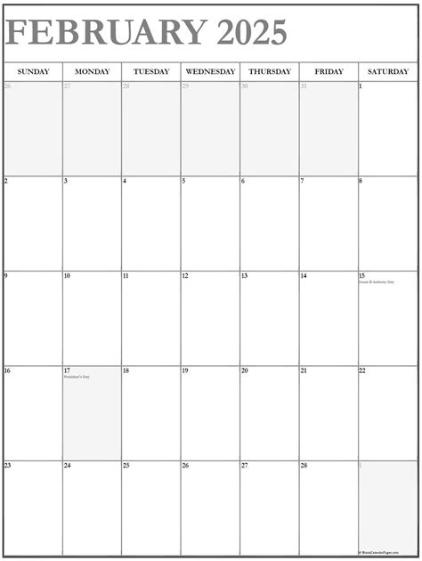 February Planning Calendar Printable Tonye Georgeanne