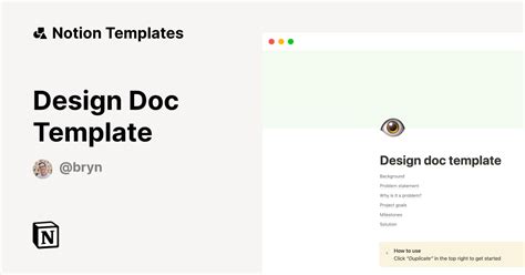 Design Doc Template Template Notion Marketplace