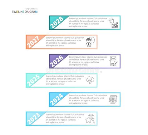 Timeline Infographic Template With 6 Optionsb For Display Business Data