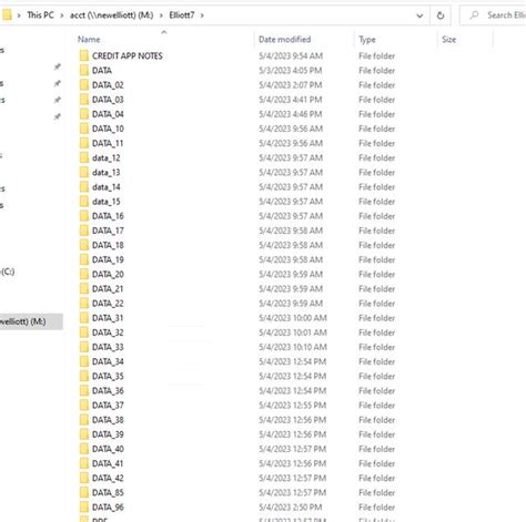 elliott control center does not show the new data folder companies elliott support center