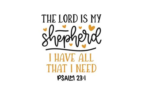 Psalm 23 1 SVG Cut File
