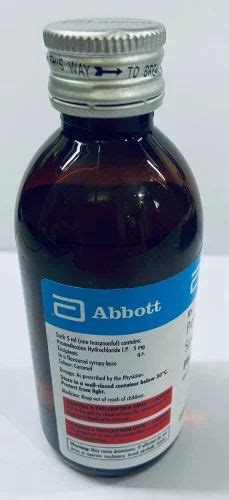 Promethazine Phenergan Cough Syrup Packaging Size 100 Ml Dose 5 Mg