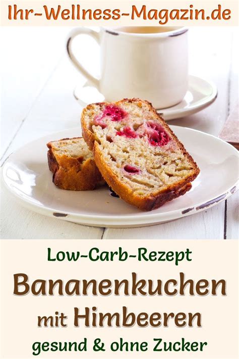 Saftiger Low Carb Bananenkuchen Mit Himbeeren Rezept Ohne Zucker