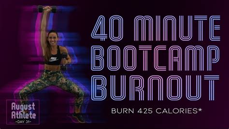 40 Minute Full Body Burnout Bootcamp Workout Burn 425 Calories